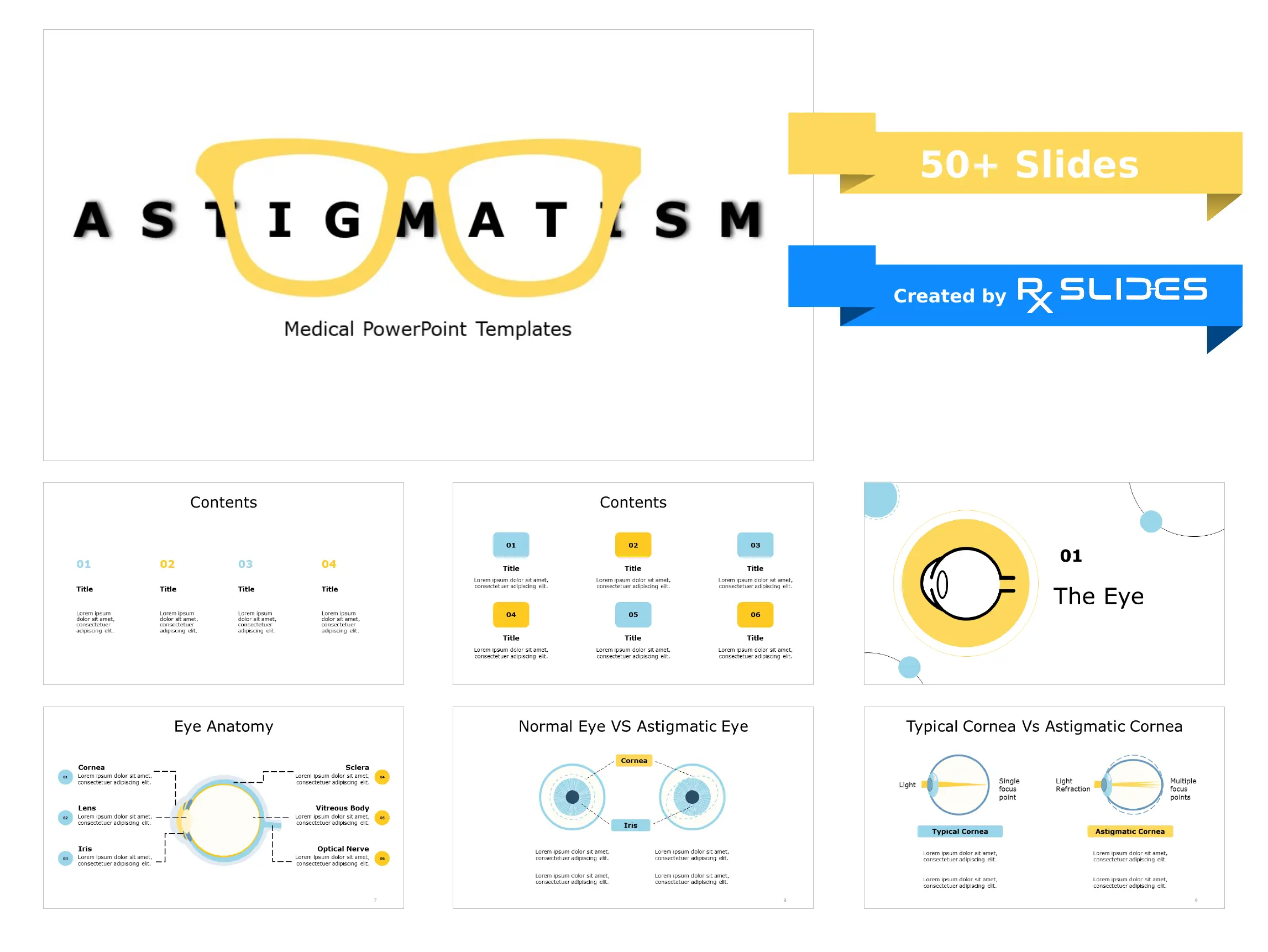 Download Astigmatism PowerPoint Template|RxSlides